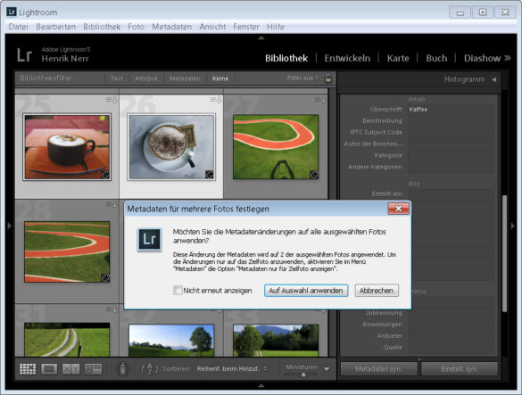 Lightroom Tutorial: In Bildern Exif-Daten ändern