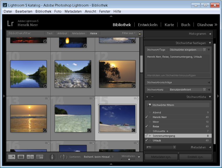 Lightroom Tutorial: In Bildern Exif-Daten ändern