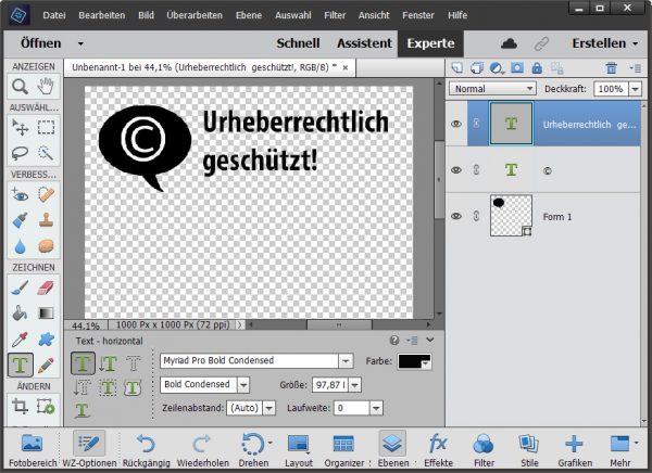 Wasserzeichen erstellen & Fotos schützen